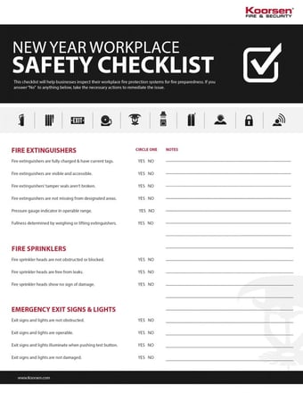 New Year’s Workplace Safety Checklist [Infographic]