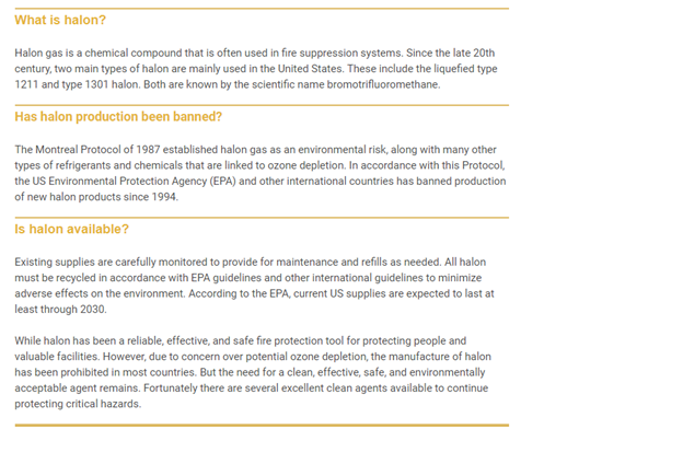 The Cost Versus Benefits of Continued Use of Your Halon-Based Fire ...